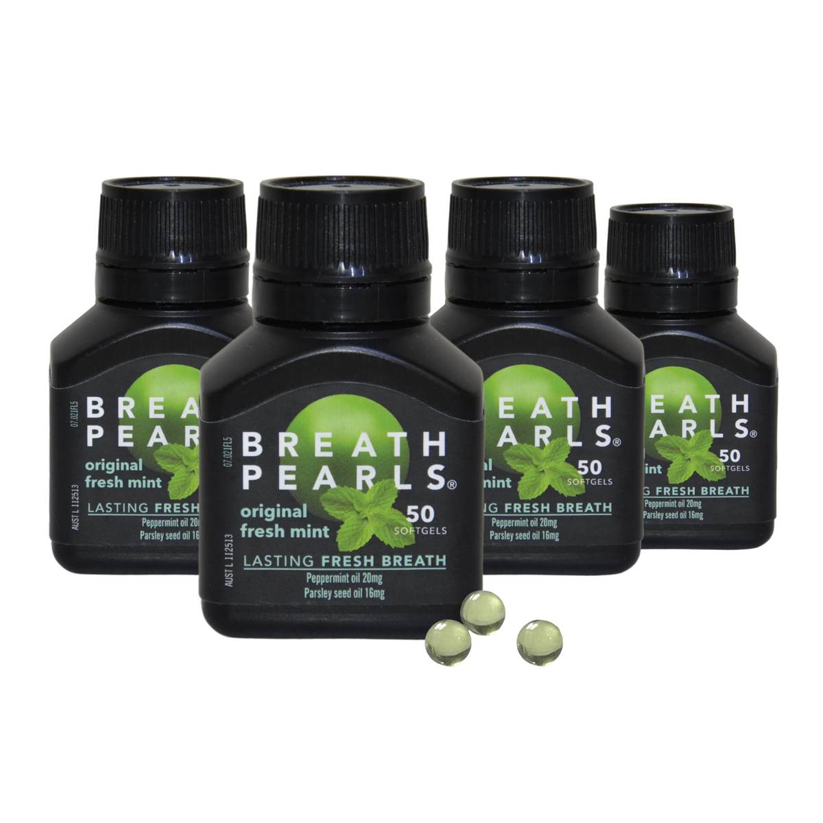 Bulk Pack – 4x Breath Pearls Original (50 Softgels) – Breath Pearls Aus